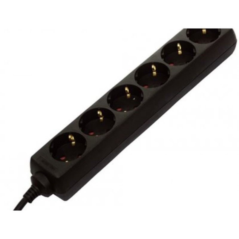 Prelungitor 6 prize negru, 1,4 metri 7125H